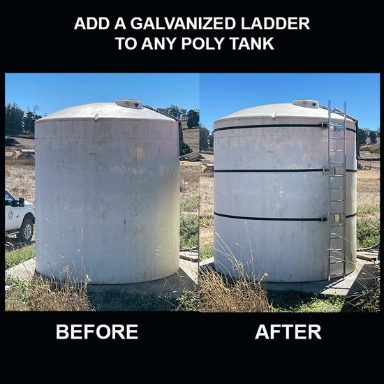 Rhino Poly Tank Galvanized Tank Ladders | Rhino Fittings